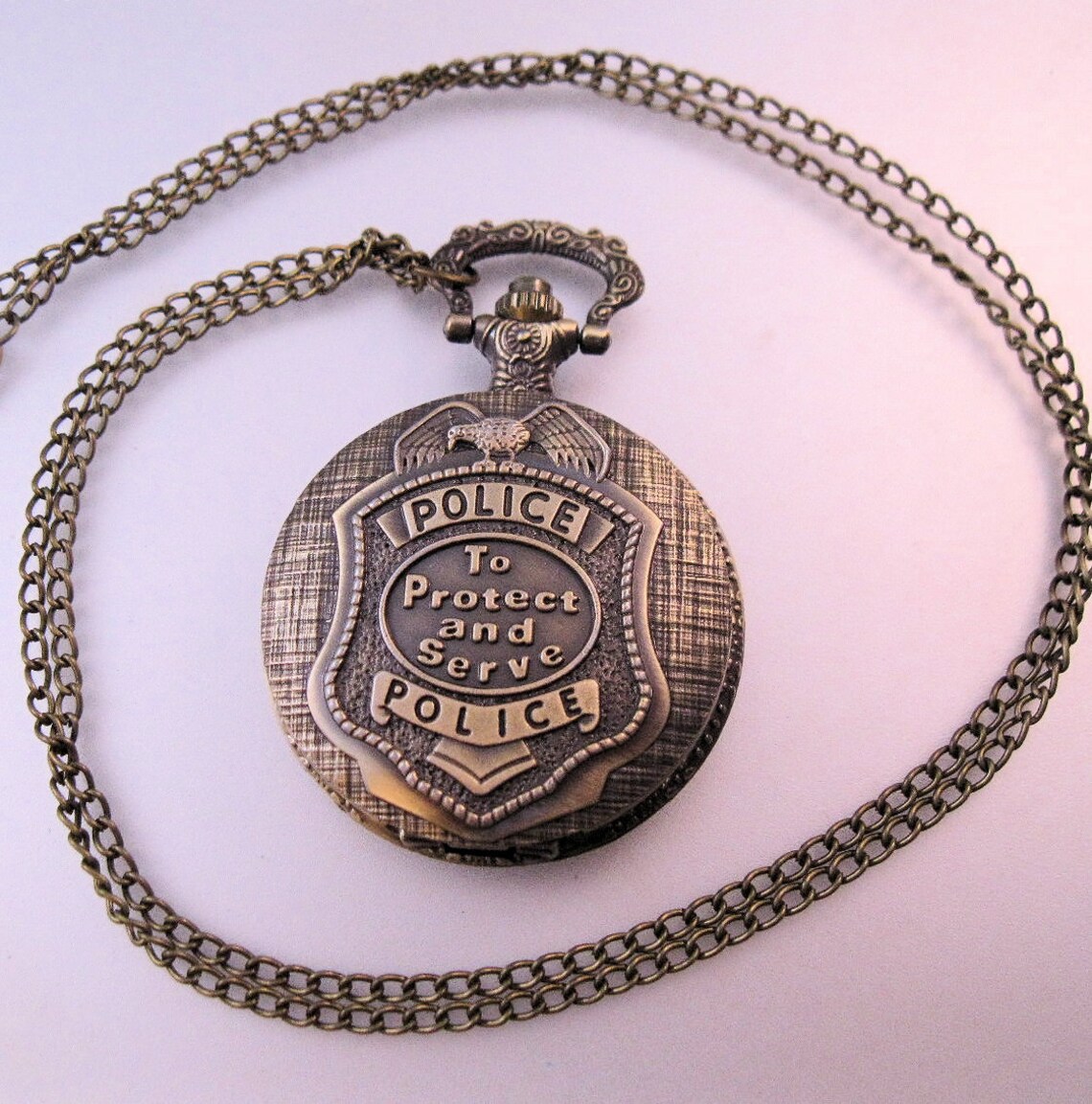 Police Pocket Watch Policeman With Your Choice of Chain Style | Etsy