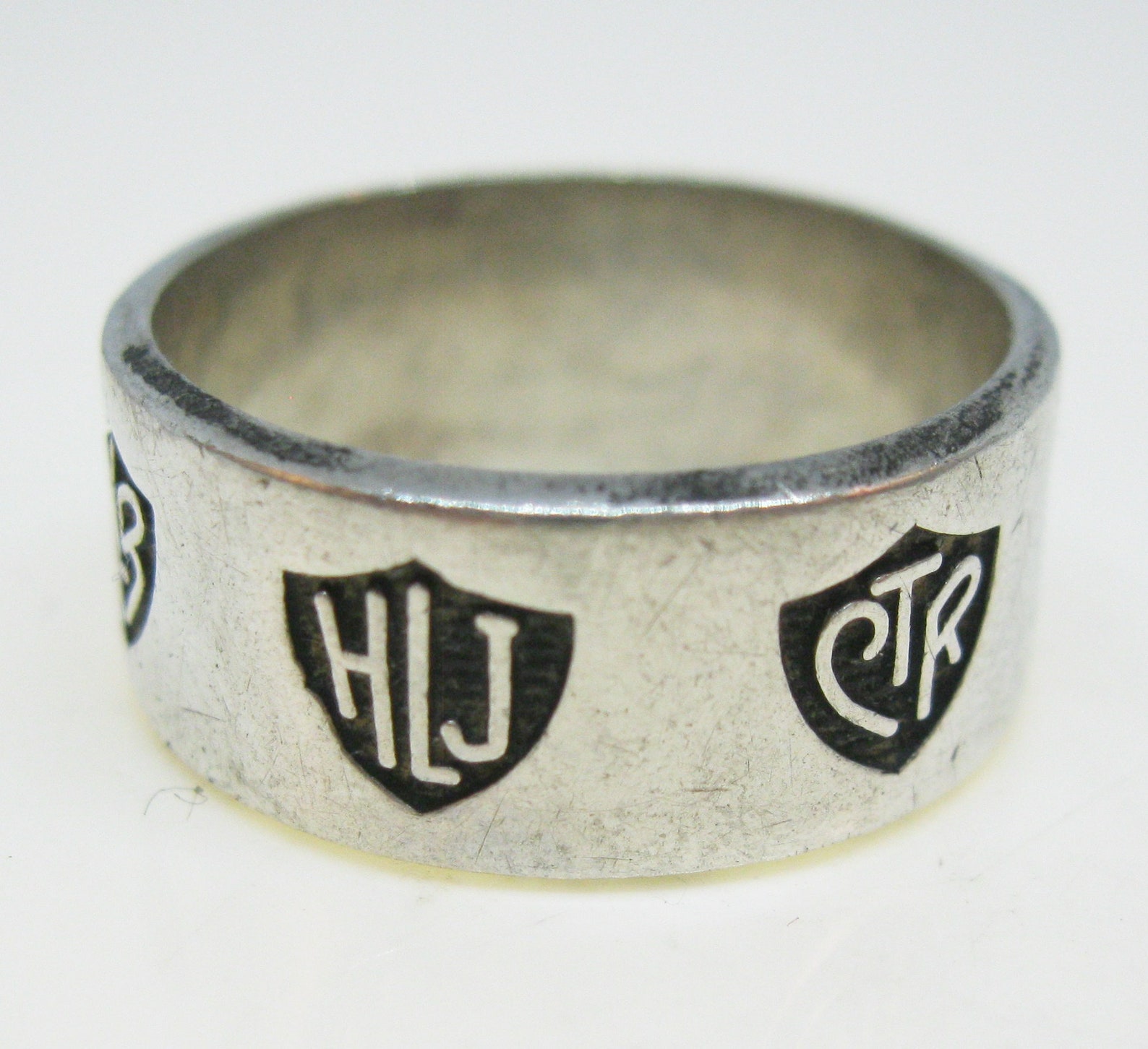 Vintage MORMON Sterling Silver Band Ring 8mm Size 7.25 Signed - Etsy
