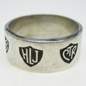 Vintage MORMON Sterling Silver Band Ring 8mm Size 7.25 Signed RING ...