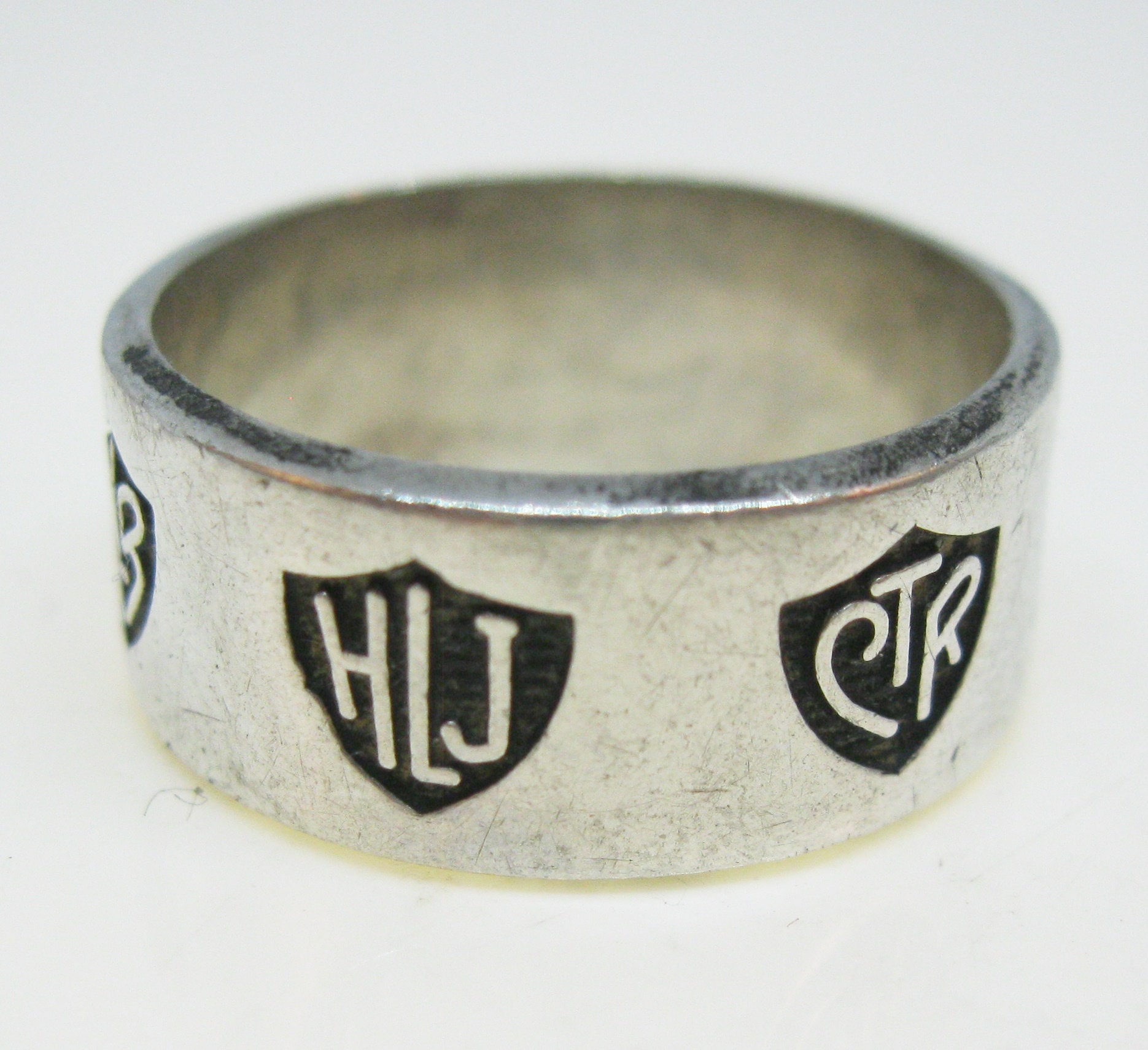 Vintage MORMON Sterling Silver Band Ring 8mm Size 7.25 Signed RING ...