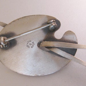 Vintage BEAU Sterling Silver Artists Palette & Paint Brush Brooch Pin ...