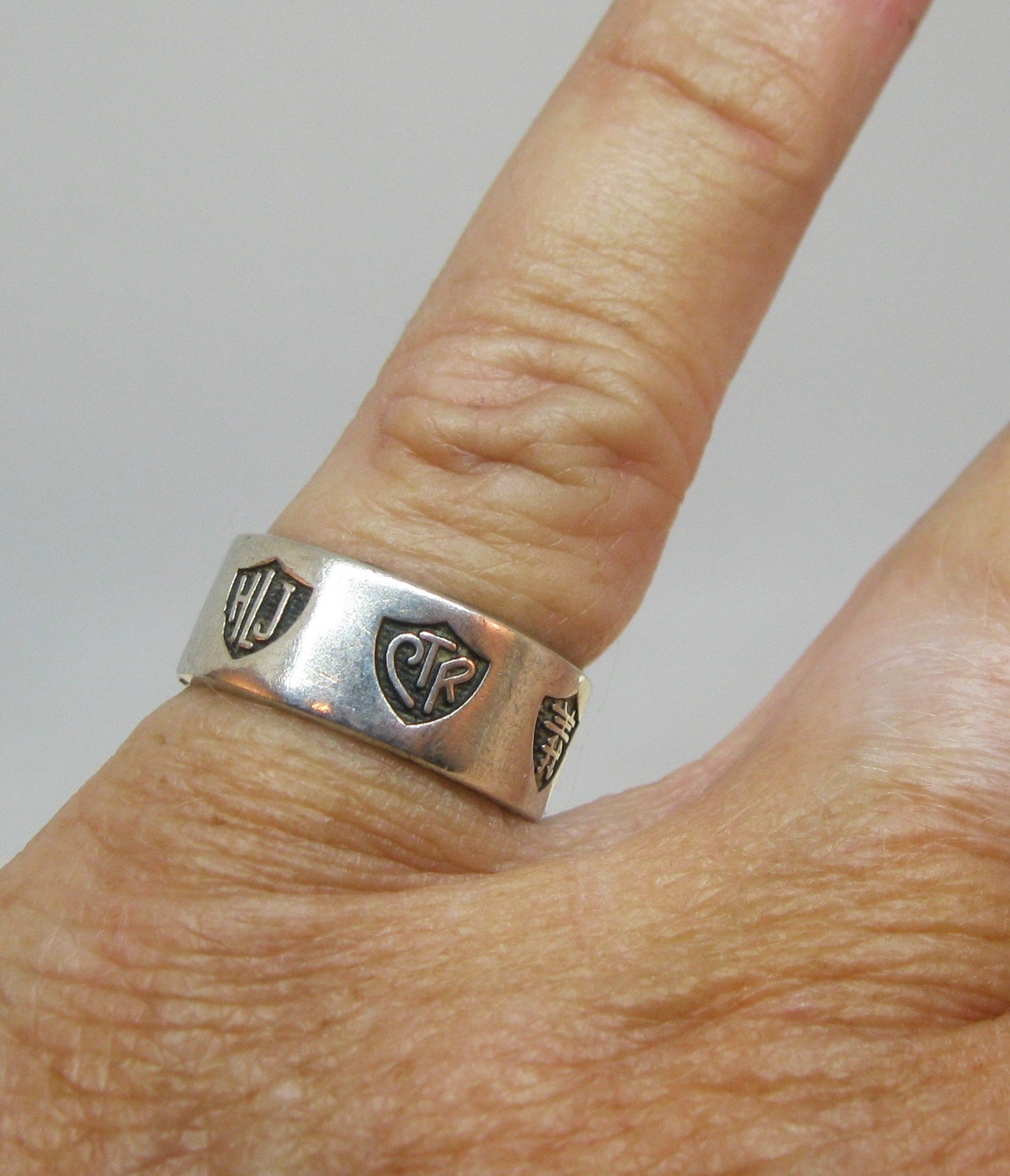 Vintage MORMON Sterling Silver Band Ring 8mm Size 7.25 Signed - Etsy