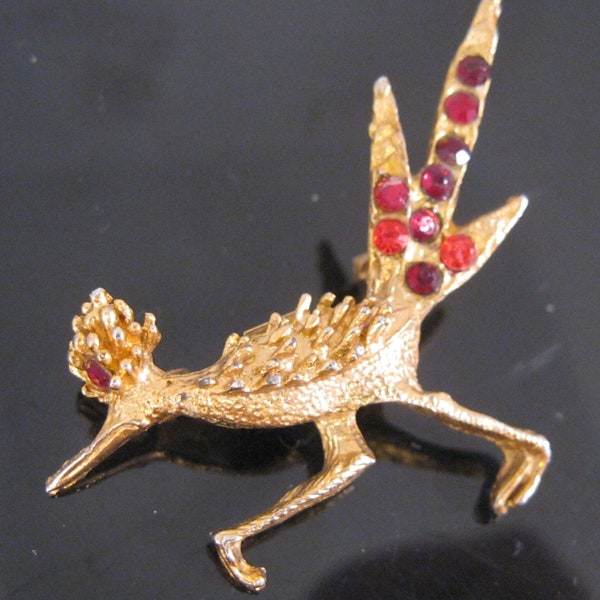 Gold Roadrunner Pin - Etsy