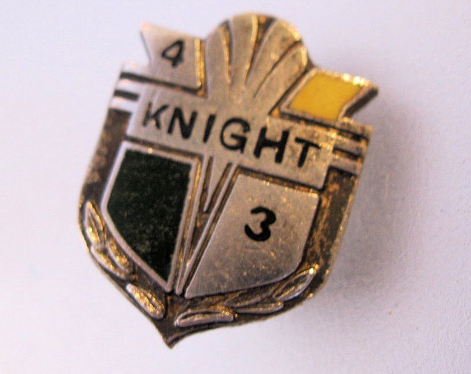 Vintage Knight Shield Enamel Lapel Pin Jewelry Jewellery FREE - Etsy