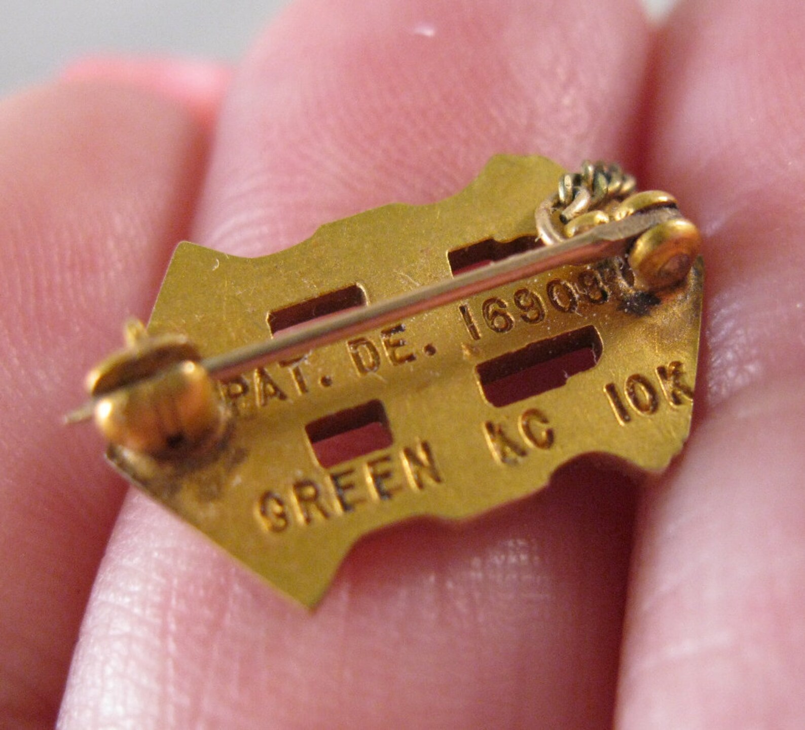 Antique 10K Rose Gold Seed Pearl Sorority Pin Alpha Delta Kappa Circa ...