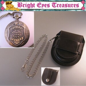 Police Pocket Watch Policeman With Your Personalized Message & Choice ...