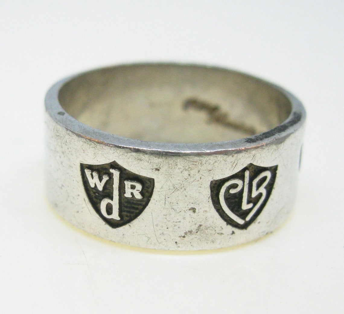 Vintage MORMON Sterling Silver Band Ring 8mm Size 7.25 Signed RING ...