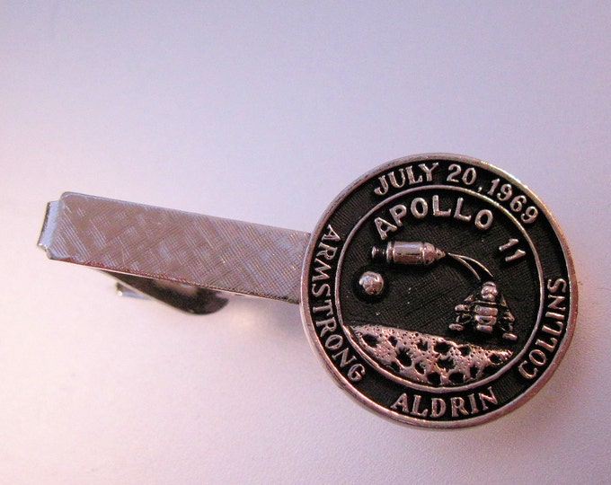APOLLO 11 Tie Clip Bar July 20, 1969 Nasa Space Astronaut Amstrong ...