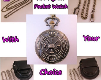 Fireman Pocket Watch - Etsy