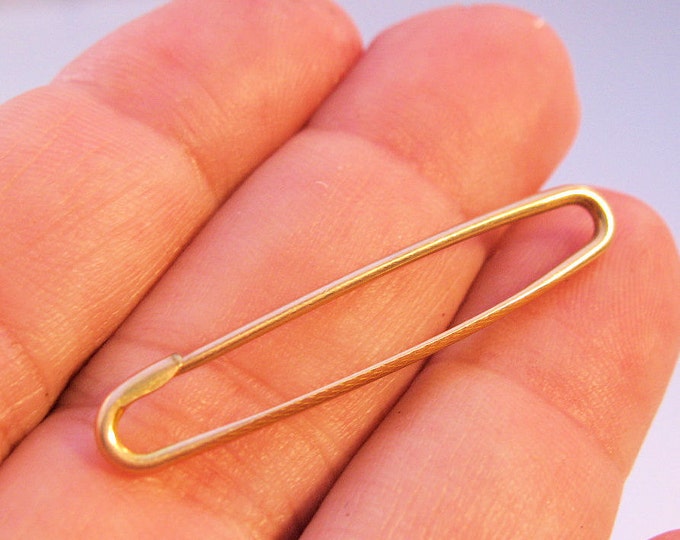 SIMMONS Gold Filled Diaper Safety Pin Brooch Vintage Jewelry FREE ...