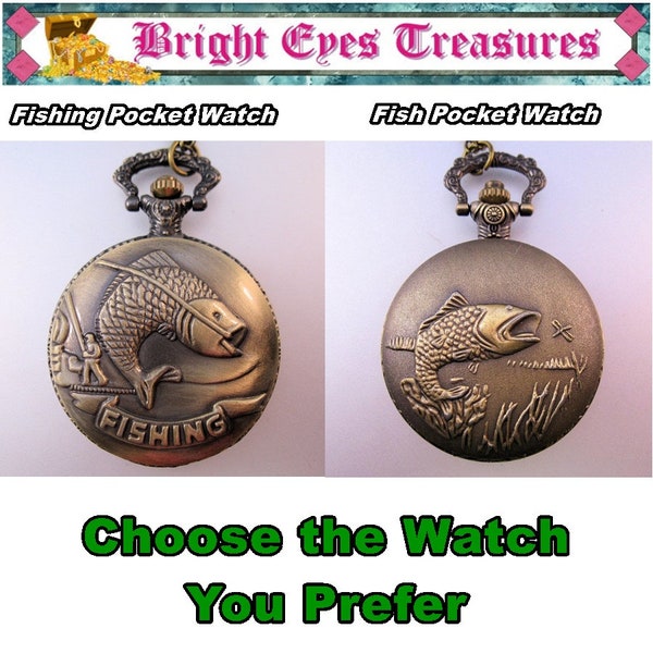 Fish Pocket Watch - Etsy