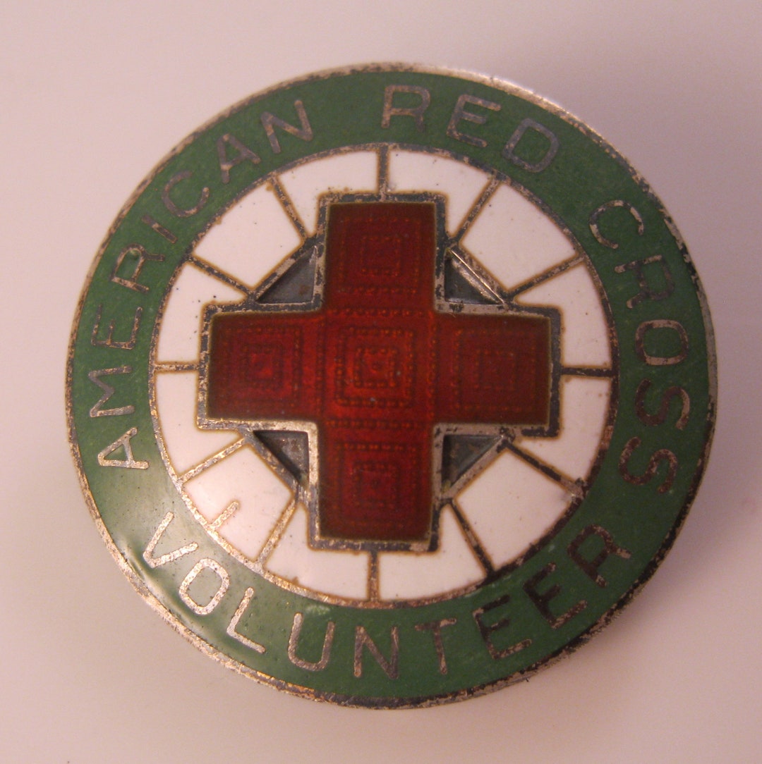 Vintage WWII American RED CROSS Sterling Silver Enamel - Etsy