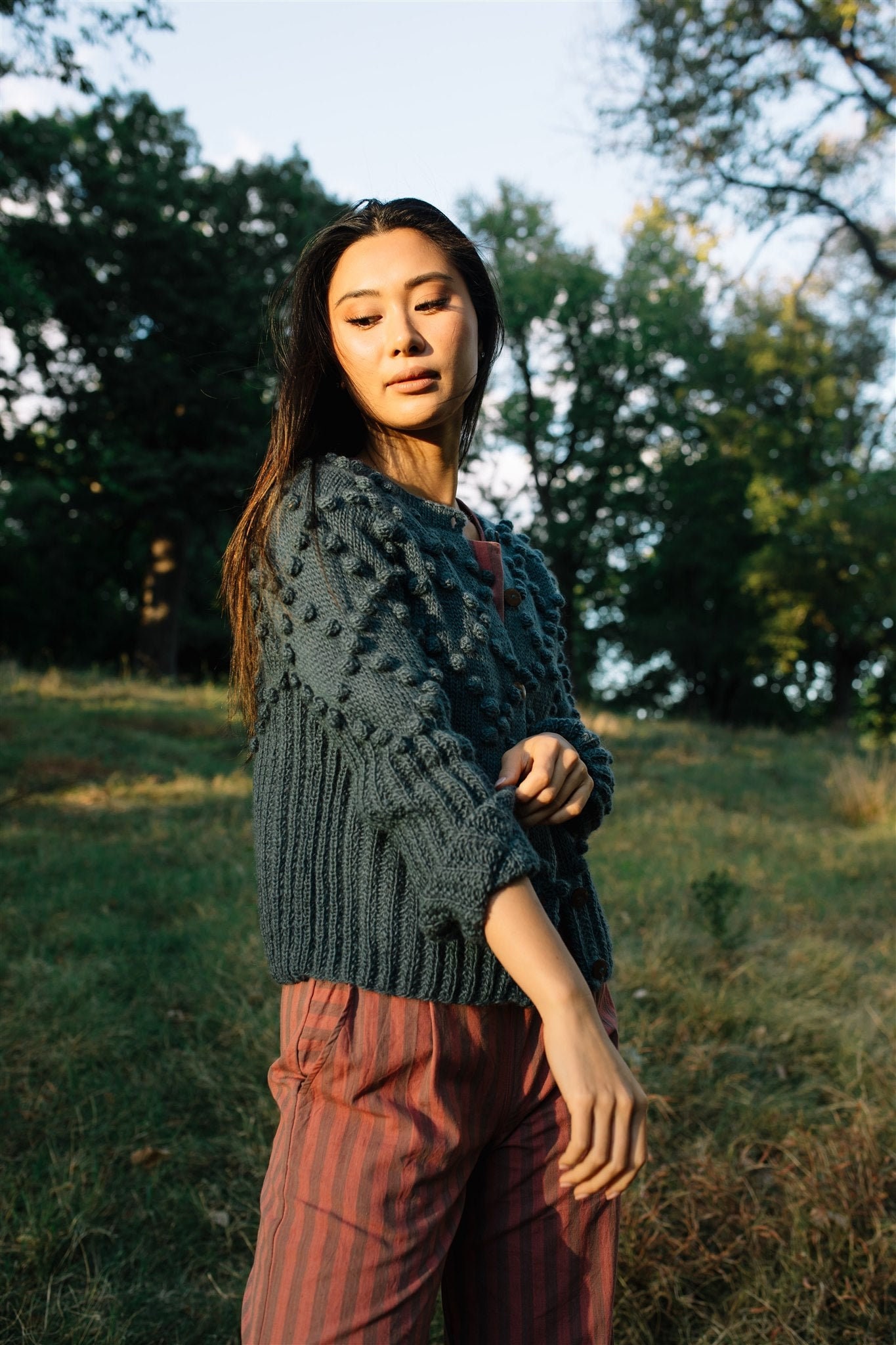 Hand Knit Nepali Wool Jill Sweater in Slate Grey Pre-order 2/30 - Etsy