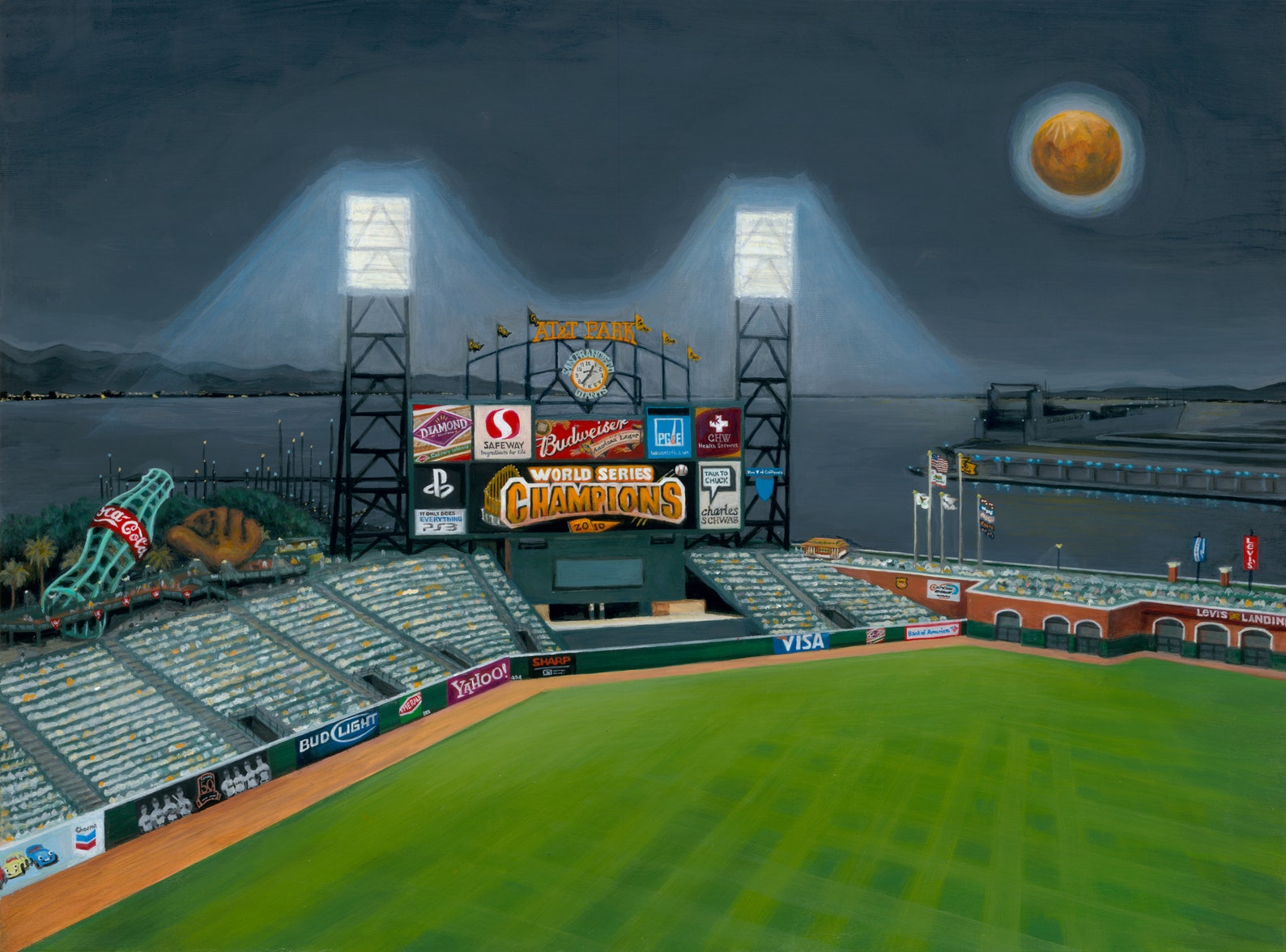 San Francisco Giants Art Print - Oracle Park Painting - Baseball Art - Etsy