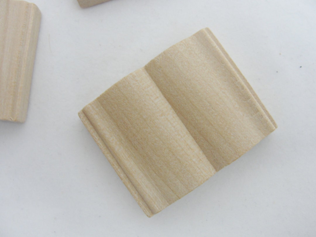 6 Wooden Book Open Open Wood Book Unfinished Diy - Etsy