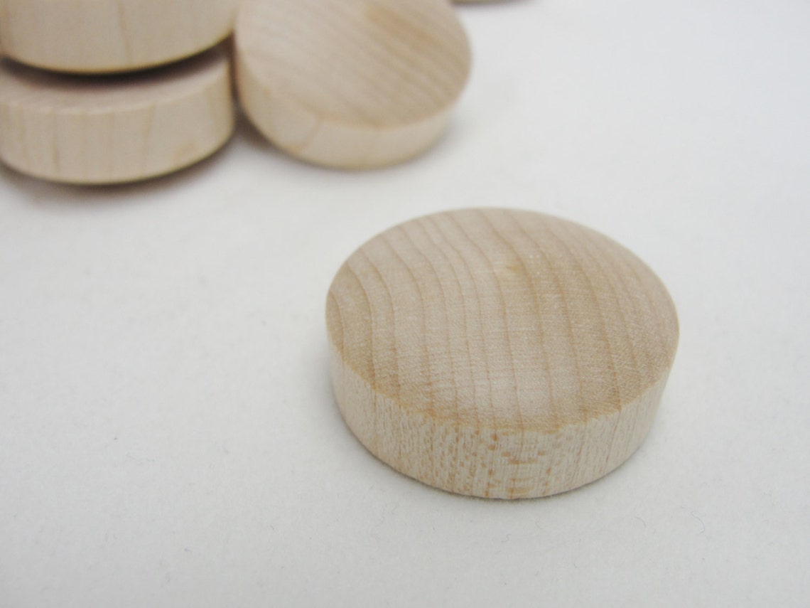 1 Round Head Birch Button Plug Set of 12 - Etsy