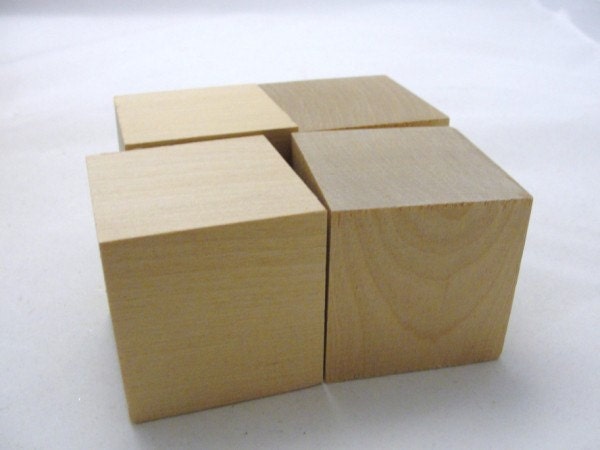 2 Inch Wooden Cube, 2" Unfinished Wooden Block, Unfinished Wood Cube ...