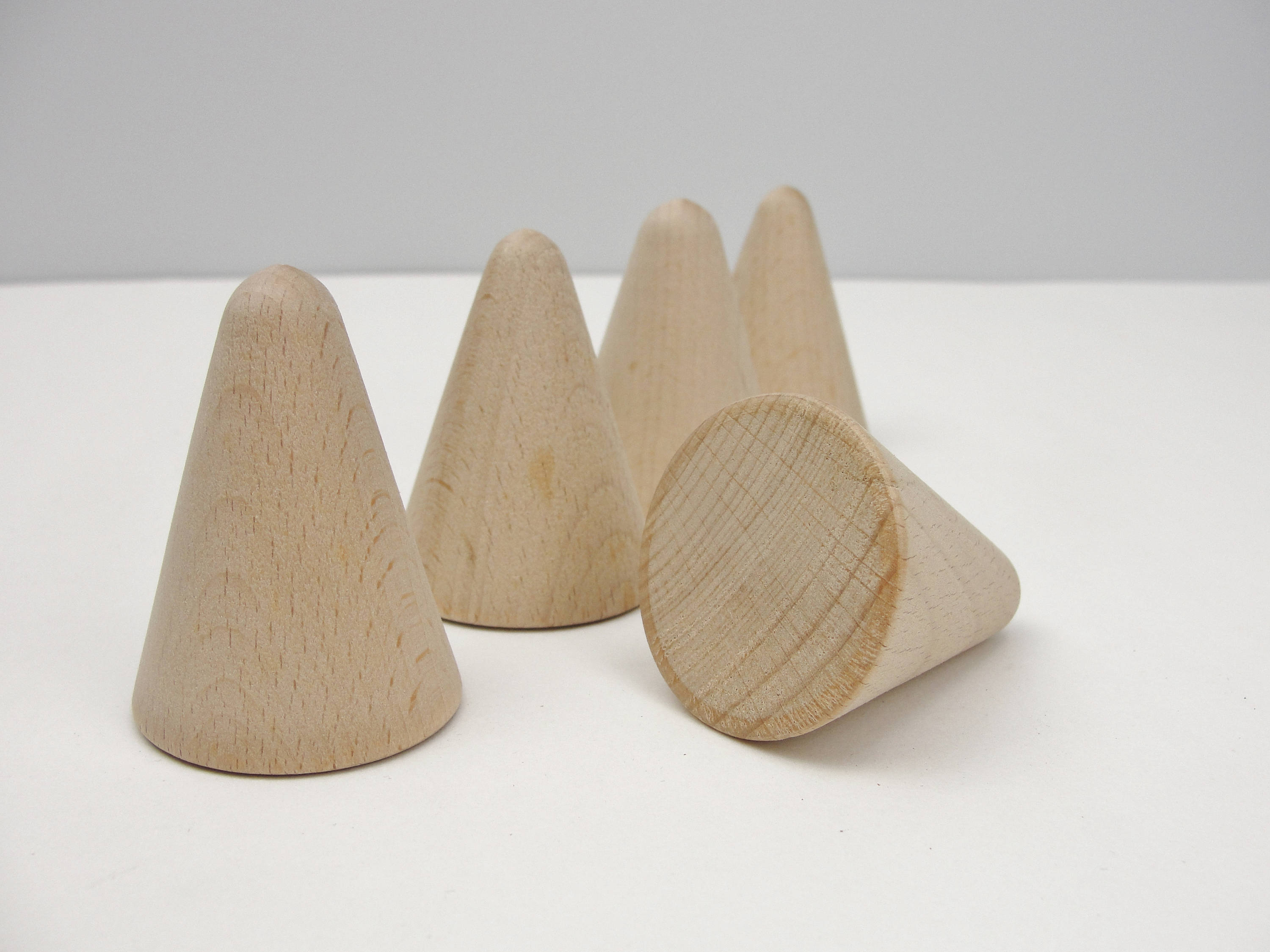 5 Wooden Cones 2 Tall Wooden Contemporary Christmas - Etsy