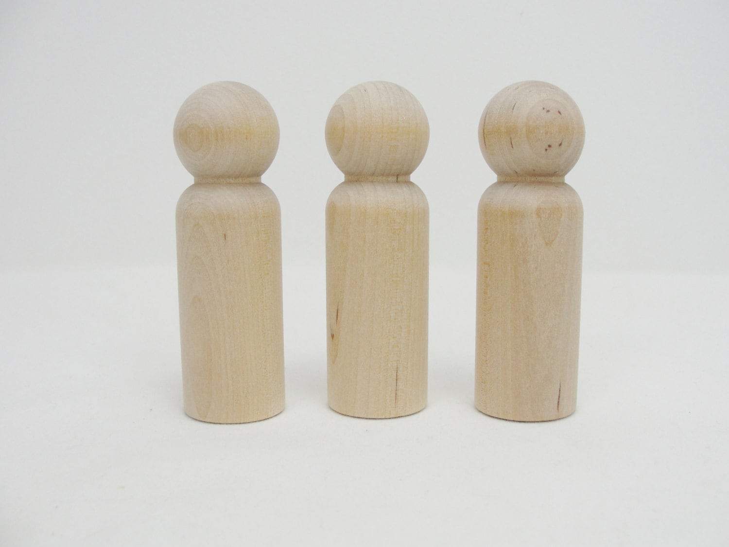 Large Wooden Peg People Man Unfinished DIY Set of 20 - Etsy