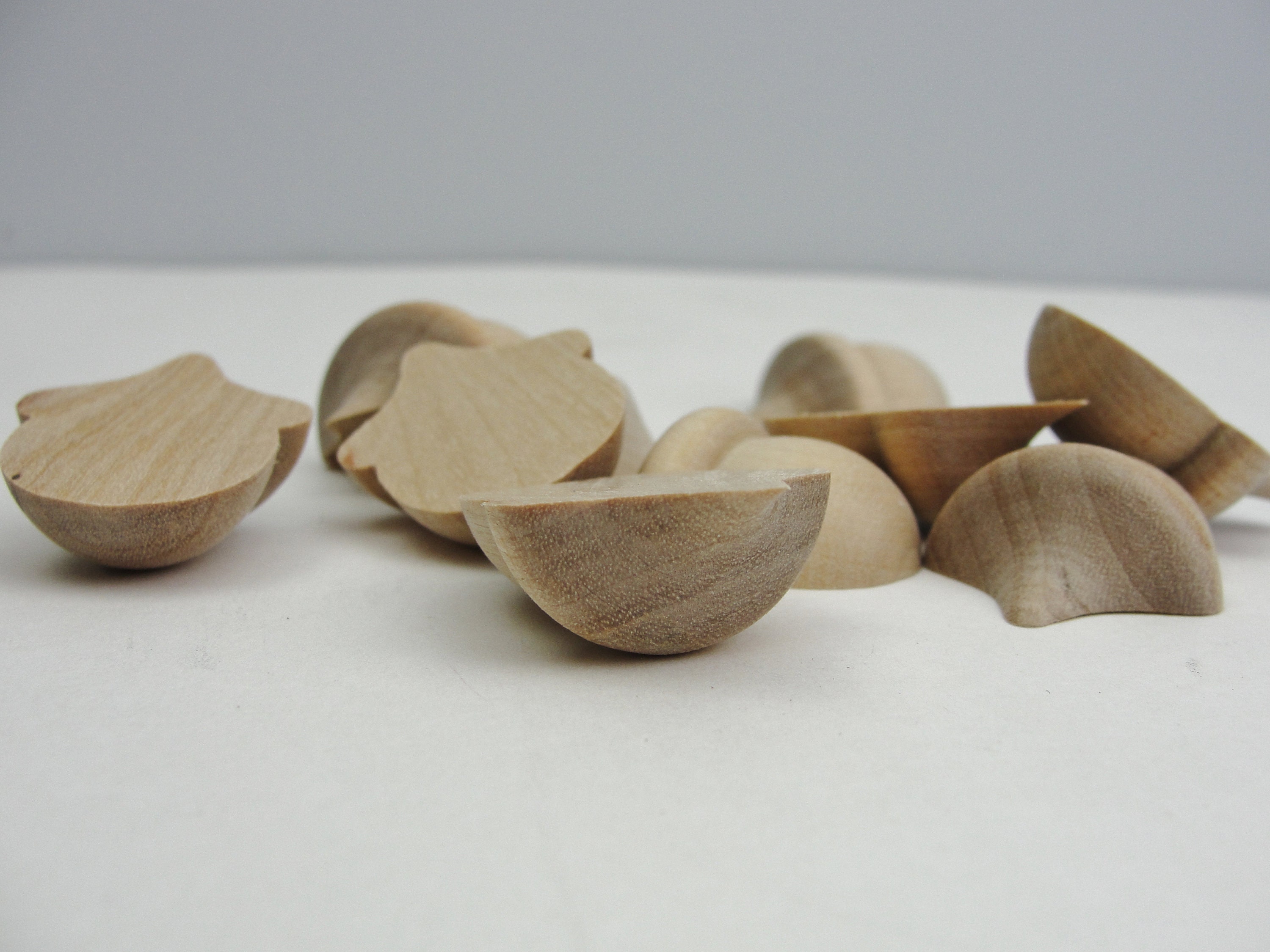 Split Wooden Acorns, Life Size Wood Acorn, Set of 10 Unfinished DIY - Etsy