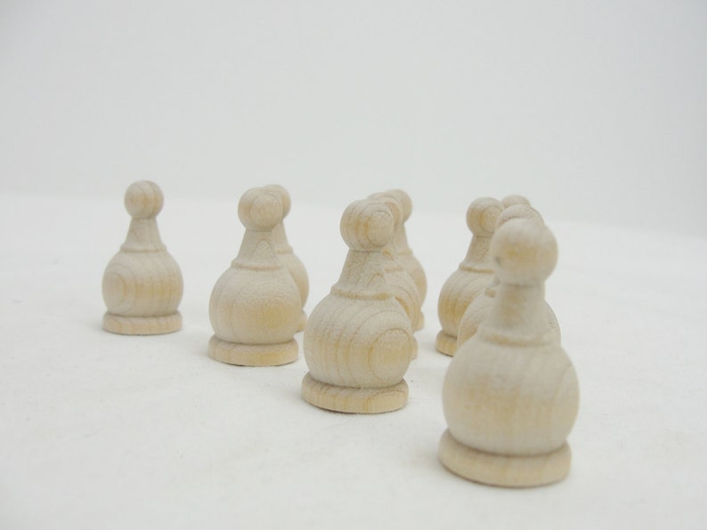 Wooden Game Piece Pawn Set of 10 - Etsy