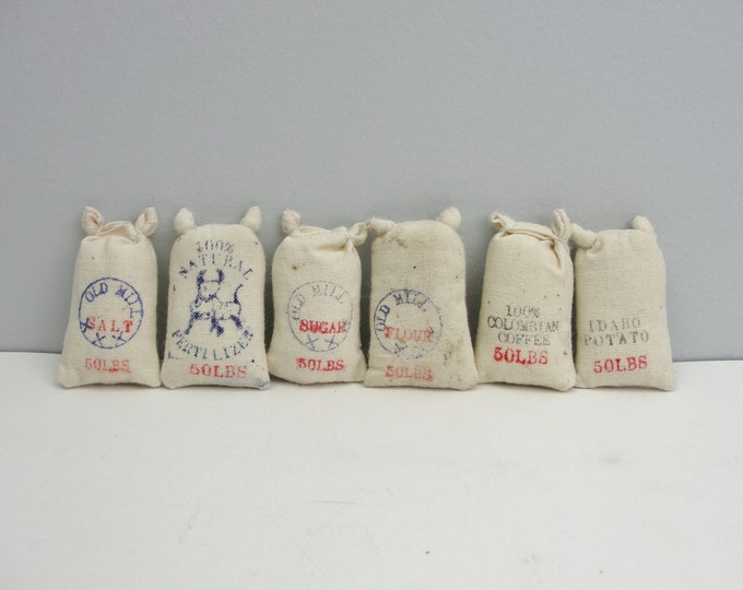 Miniature Feed Sacks Set of 6 - Etsy