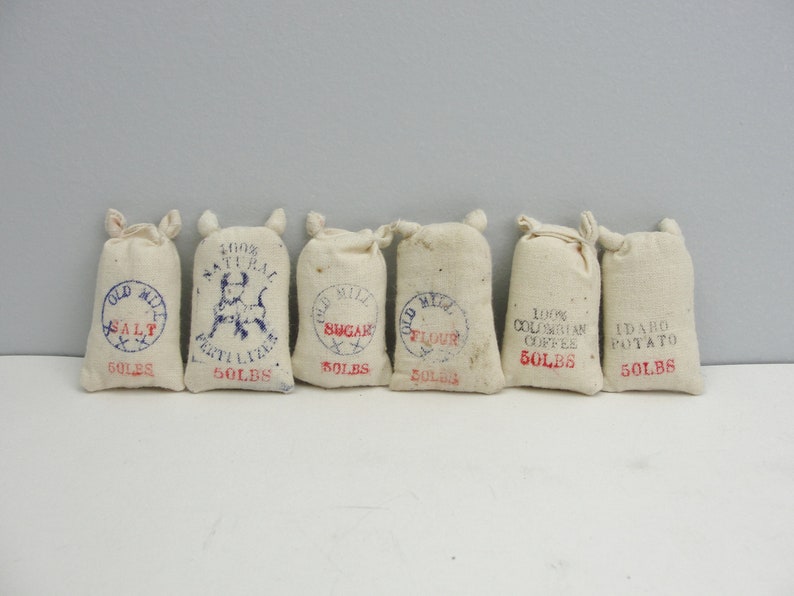 Miniature Feed Sacks Set of 6 - Etsy