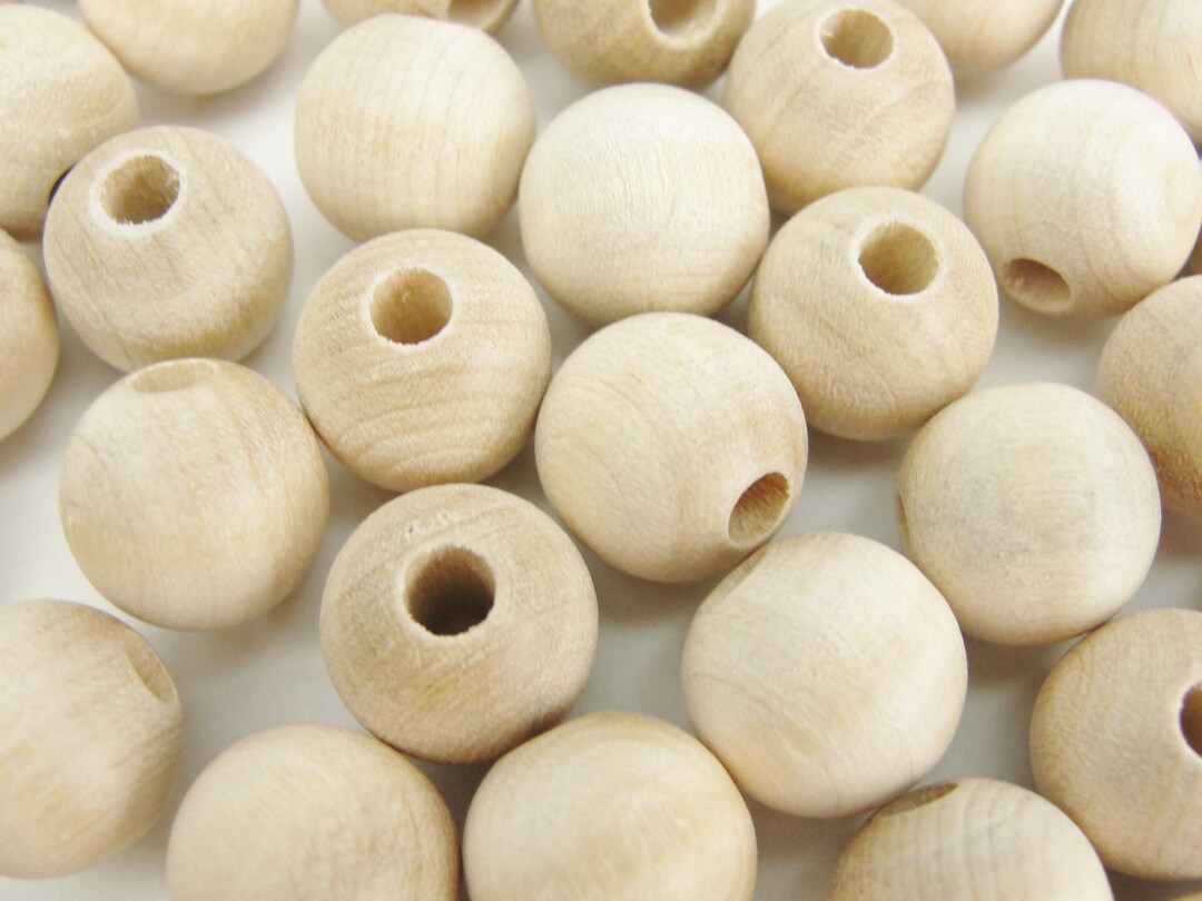 Wooden Round Bead, 1/2" (.5") 12mm Wooden Bead Unfinished - Etsy
