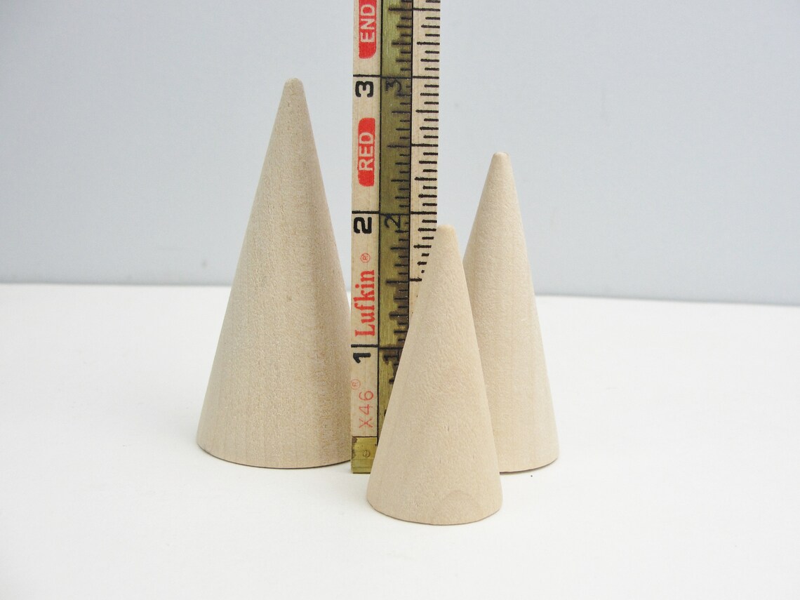 Cone Set 2 Each of 3 Sizes Diy Unfinished Add Spools to Make - Etsy