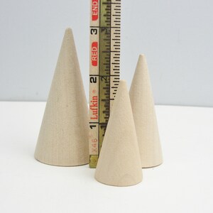 Cone Set 2 Each of 3 Sizes Diy Unfinished Add Spools to Make Trees - Etsy