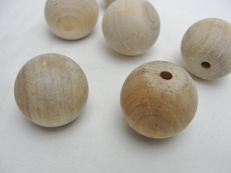 6 Wooden Ball Knob 1" (1 Inch Ball Knob) Solid Wood - Etsy