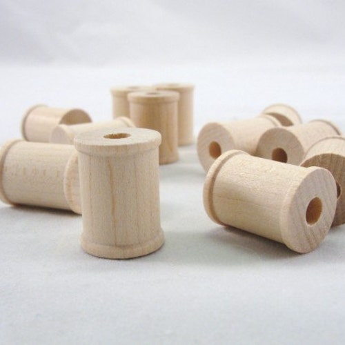 Little Wooden Spools 1/2 Inch X 1/2 Inch Set of 12 Wood - Etsy