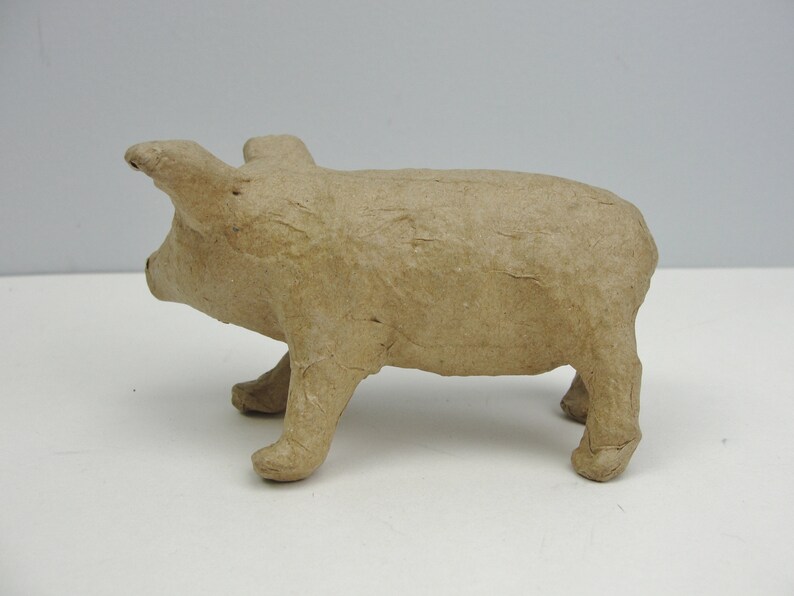 Small Paper Mache Pig - Etsy