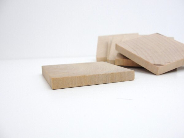 Wooden Tiles Wooden Squares 2 Inch 2 by 1/4 - Etsy