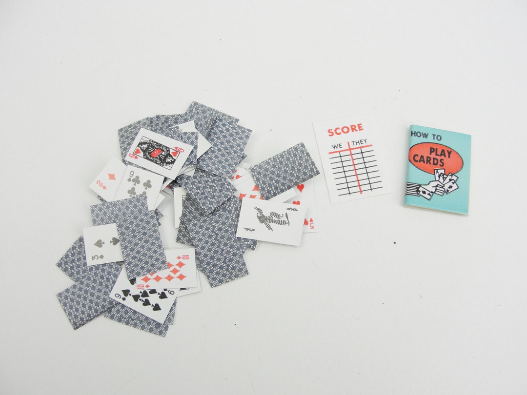 Miniature Deck of Playing Cards - Etsy