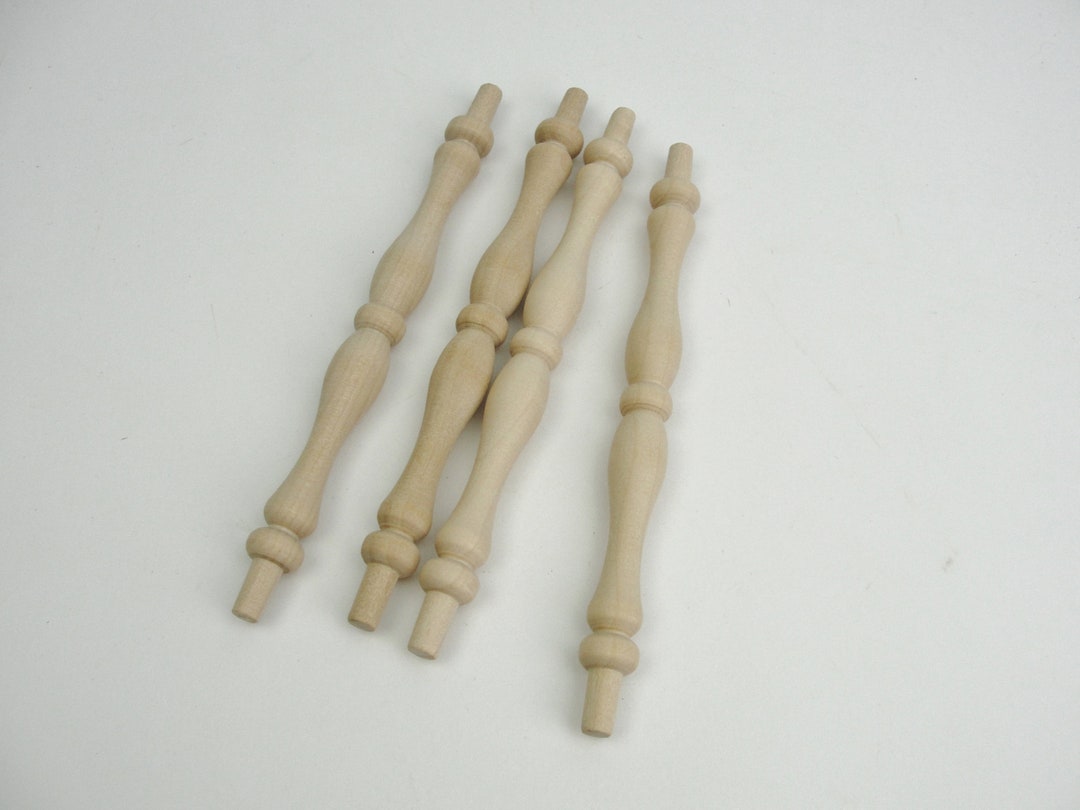 5 3/4" Birch Spindle Set of 4 - Etsy