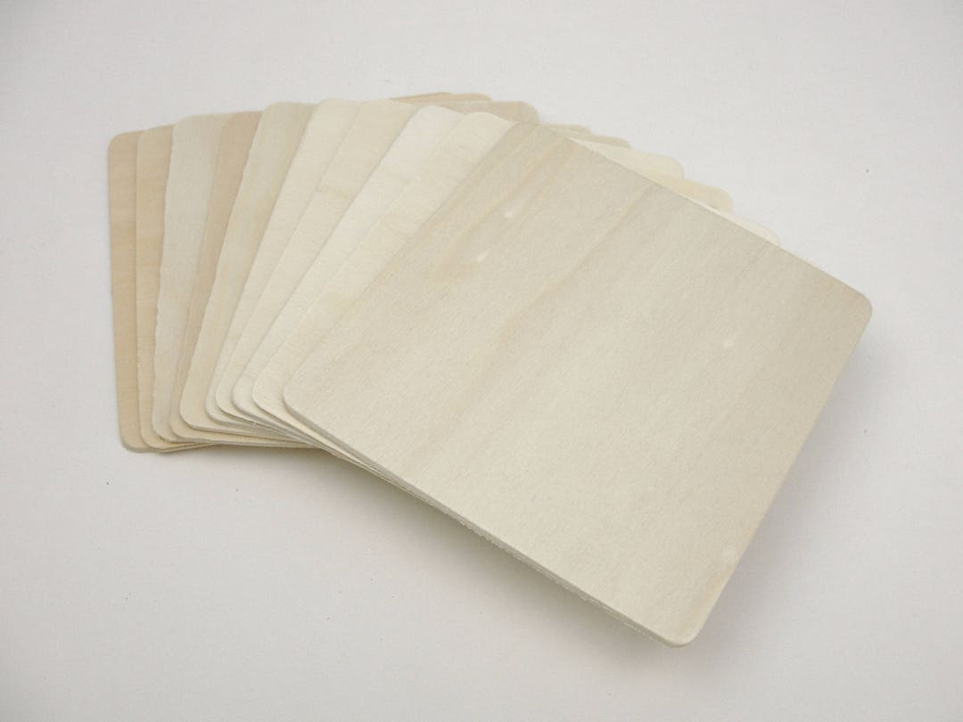 4" Wooden Squares, Large Wood Squares, Set of 10 - Etsy