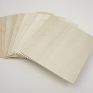 4" Wooden Squares, Large Wood Squares, Set of 10 - Etsy