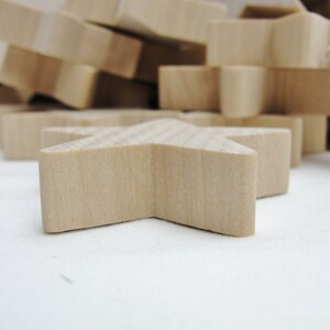 25 Traditional 2 Inch Star Wood 2" X 1/2" Chunky Unfinished DIY - Etsy