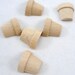 Split Wooden Flower Pot Miniature 1 1/8" Tall Unfinished DIY Set of 6 ...