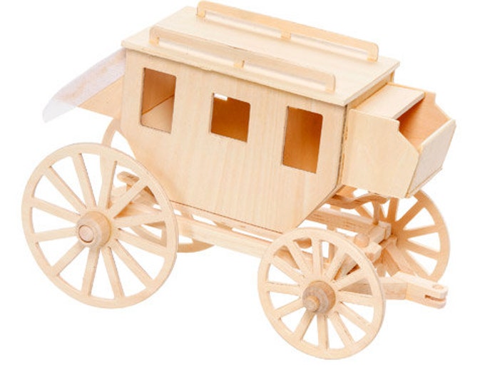 Stagecoach Wood Model Kit - Etsy