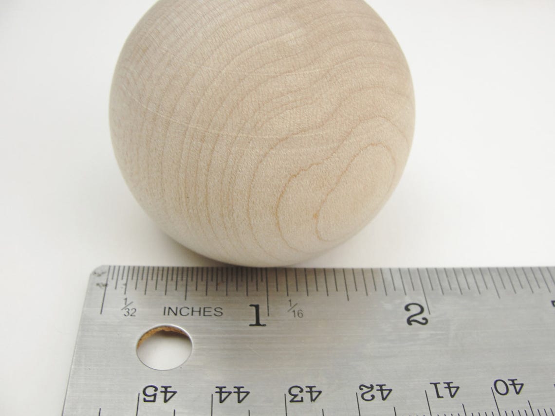 Wooden Ball Knob 2 2 Inch Ball Knob Solid Wood Set of - Etsy