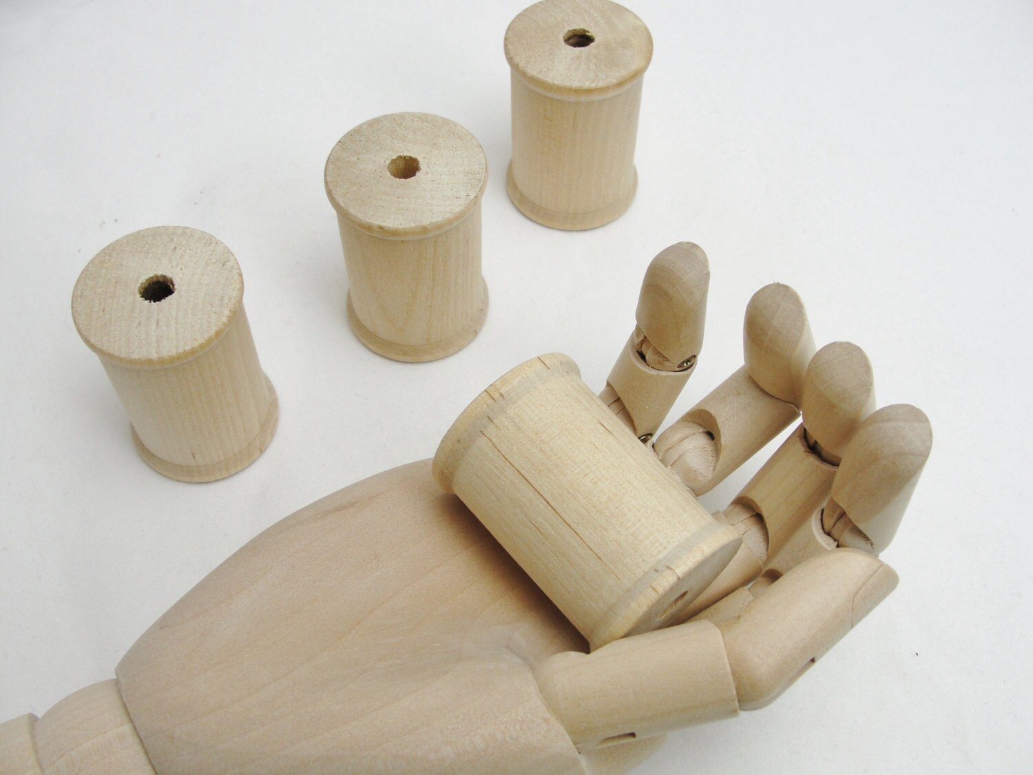 Wooden spool 2 tall set of 4 wood spools | Etsy