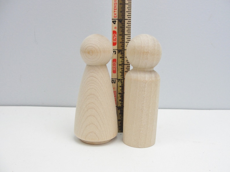 Large Wooden Peg People Man and Woman Unfinished DIY - Etsy