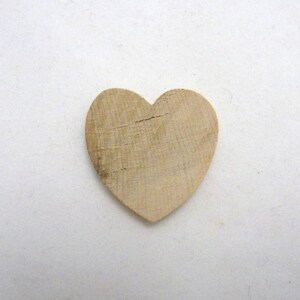 12 Wooden Hearts 1 Inch (1") Wide 1/8" Thick Unfinished Wood Hearts Diy ...