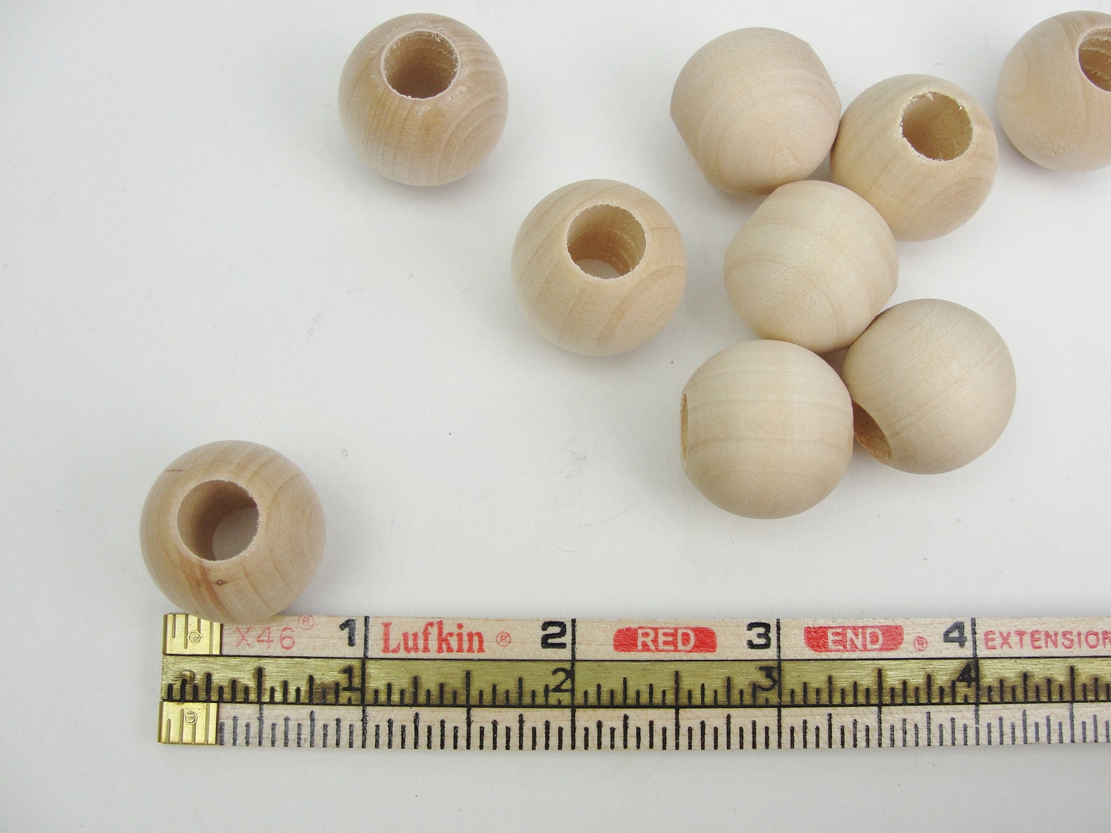 Large Wood Bead 7/8 22mm Wooden Bead Choose Hole Size | Etsy