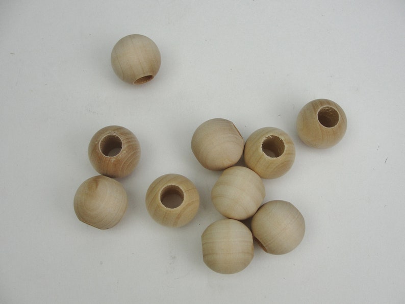 Large Wood Bead 7/8 22mm Wooden Bead Choose Hole Size - Etsy