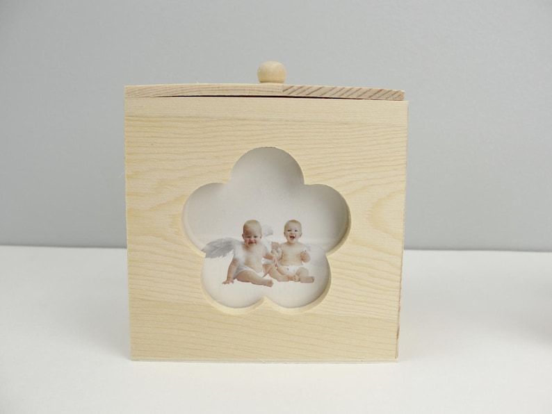 Unfinished wooden picture cube box DIY choose your cutout | Etsy