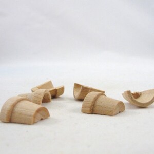 Split Wooden Flower Pot Miniature 1 1/8" Tall Unfinished DIY Set of 6 ...