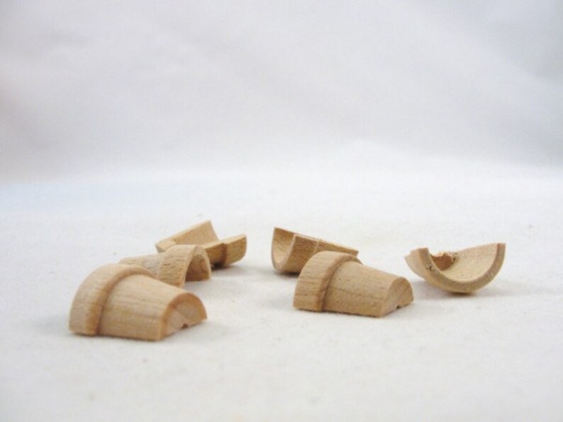 Split Wooden Flower Pot Miniature 1 1/8" Tall Unfinished DIY Set of 6 ...